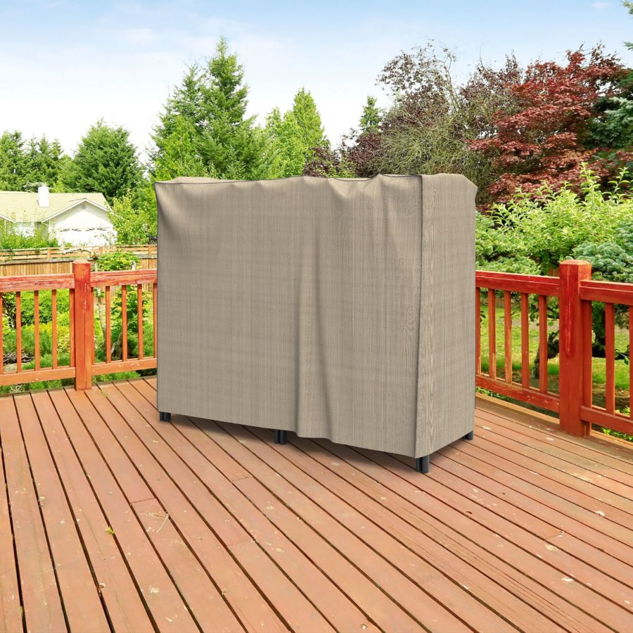 4 ft Wide Log Rack Covers - StormBlock™ Signature Black Ivory ...